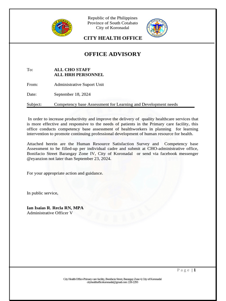 CHO LD- FORMS FOR CADREs | PDF