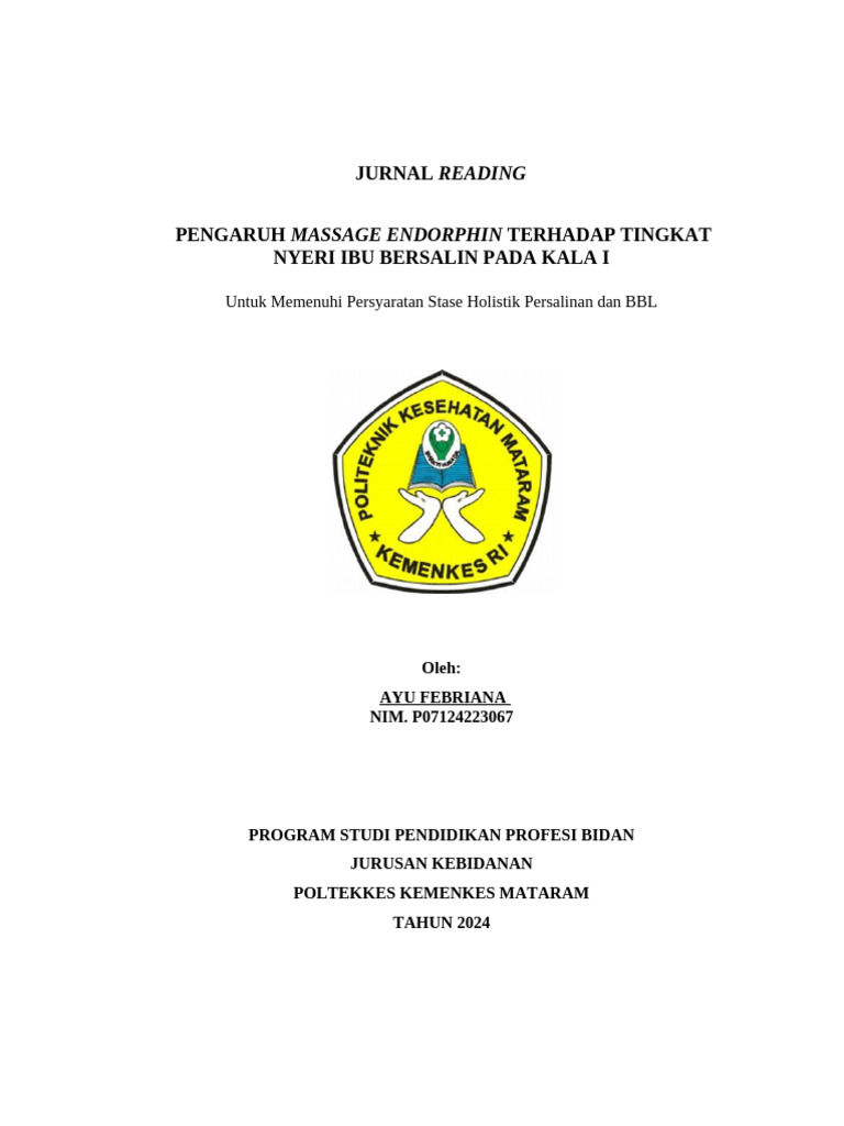 Contoh Pengisian Jurnal Reading | PDF
