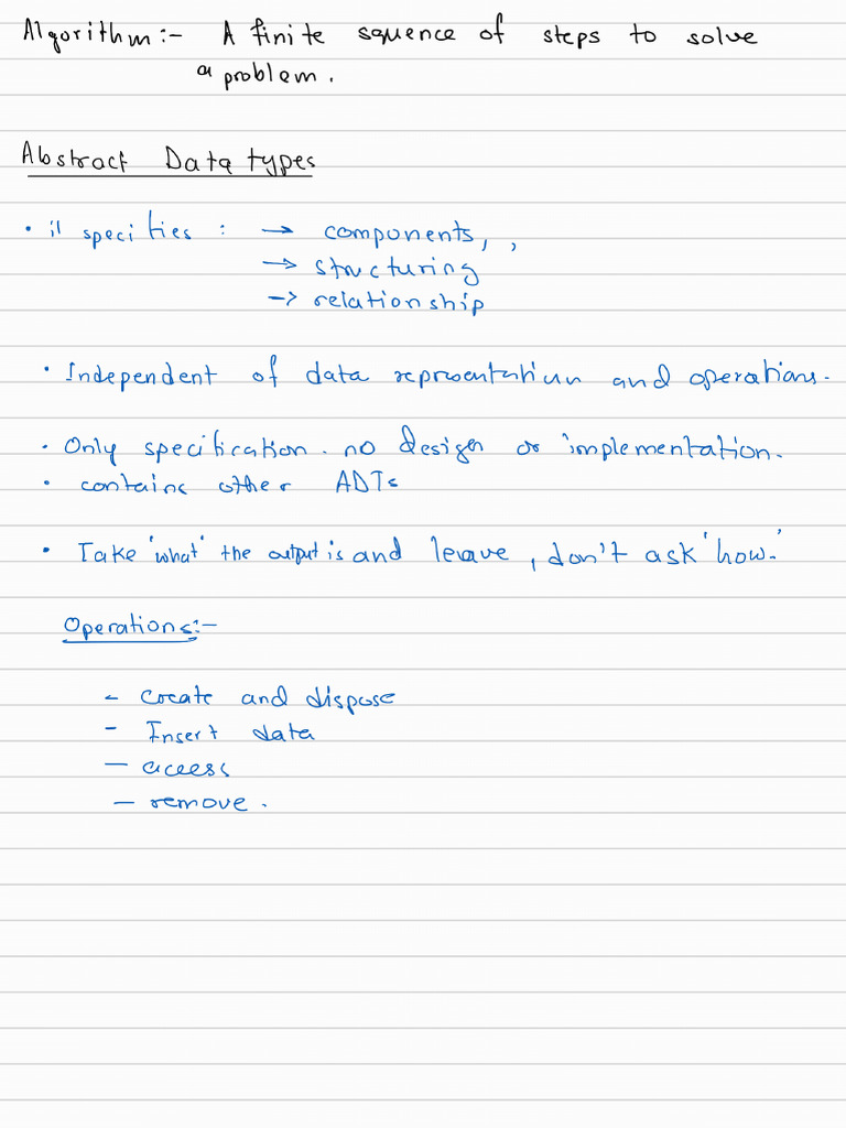 DSA Class Notes - Prof Chandan Mazumder - 240919 - 160341 | PDF