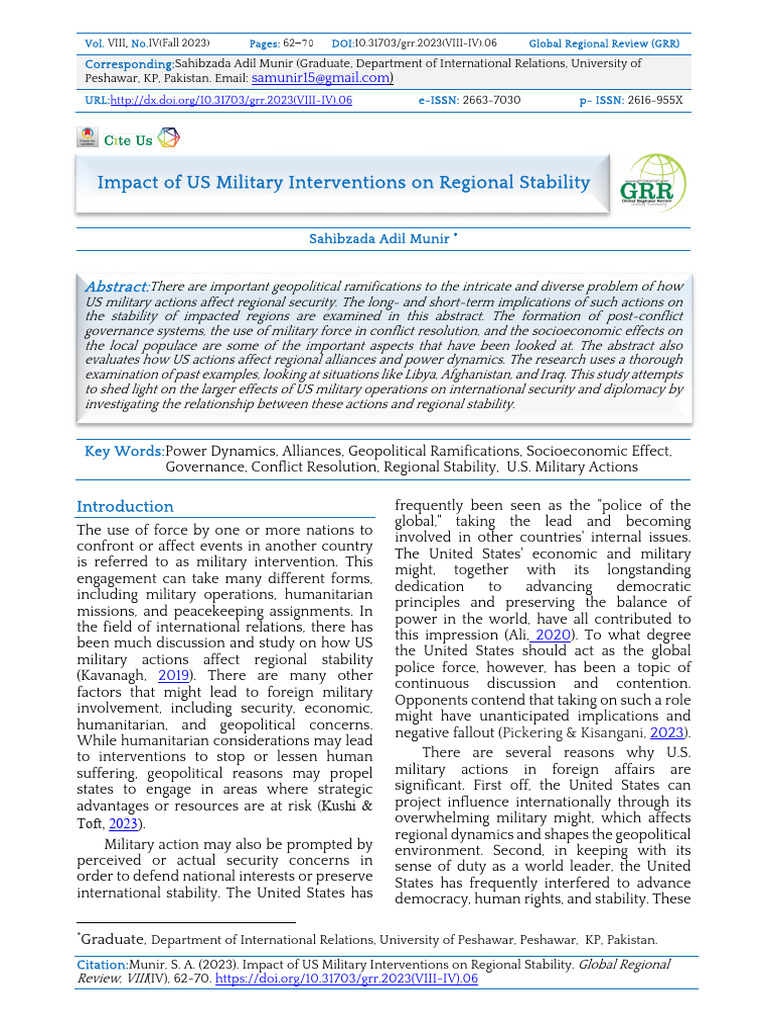 6-Impact of US Military Interventions. | PDF | Taliban | Sectarianism