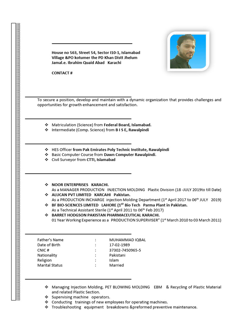 CV Naveed Iqbal 1 | PDF