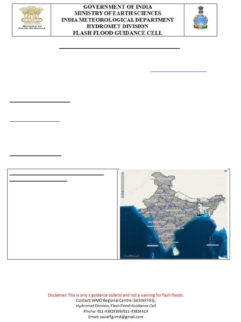 IMD National Flash Flood Guidance Bulletin Dated 03.08.2024 (0530 IST ...