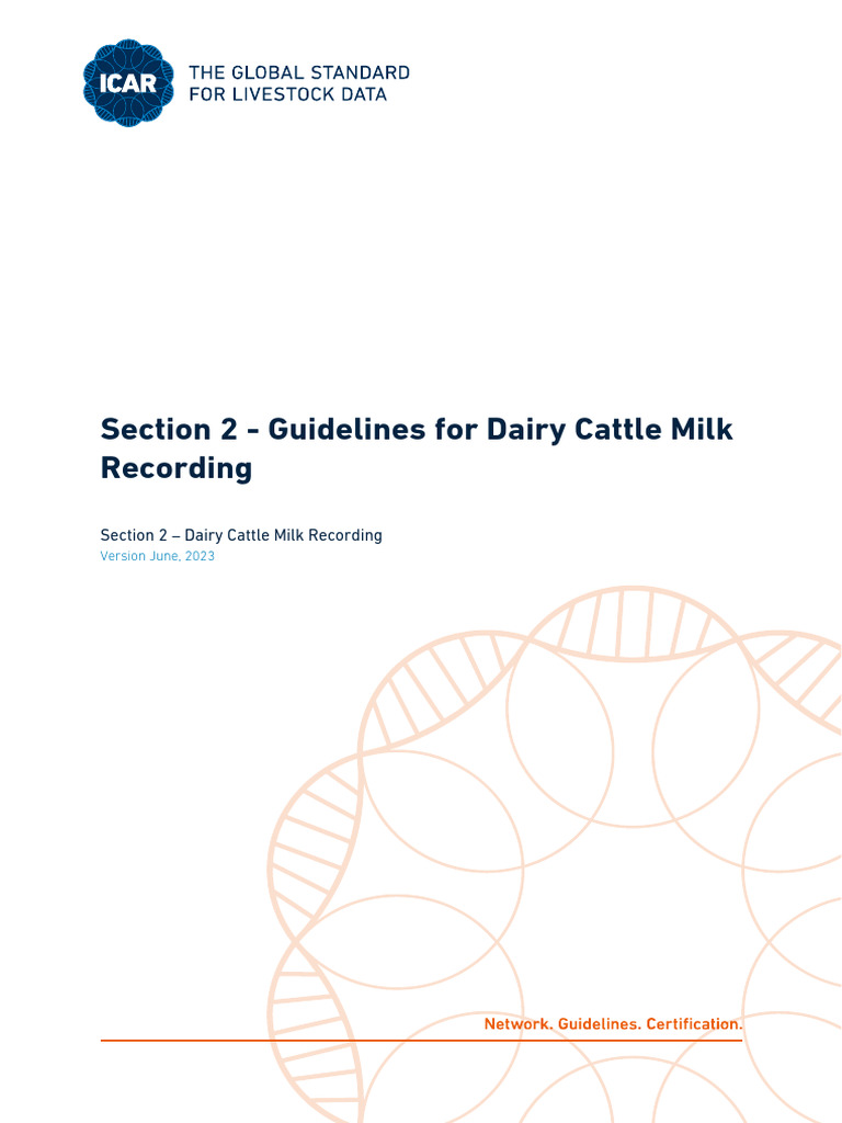 02 Overview Cattle Milk Recording | PDF | Dairy Cattle | Milk