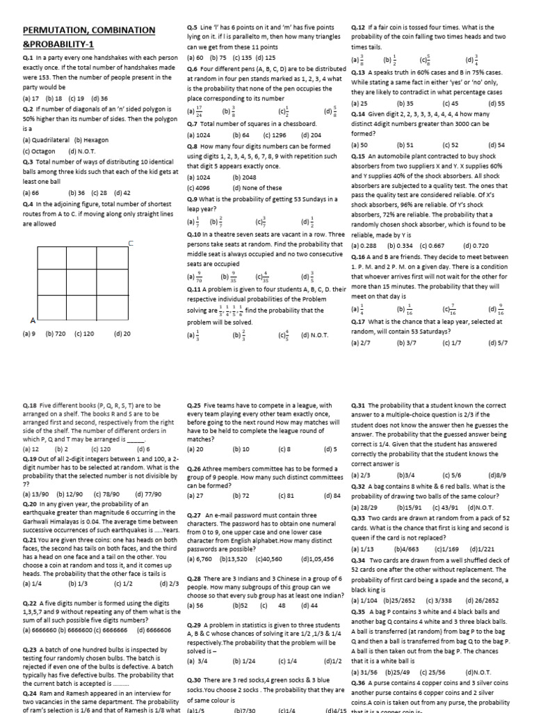 Permutation, Combination and Probability Final-LS | PDF | Odds ...