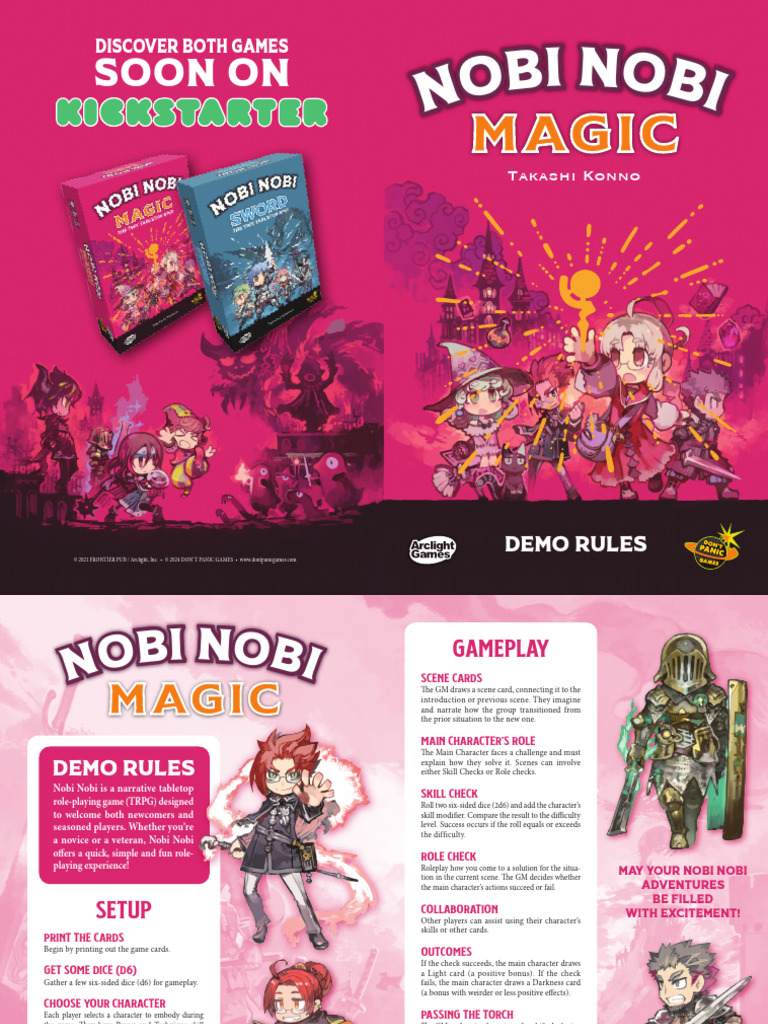 NOBI NOBI RPG Magic - Print&Play | PDF