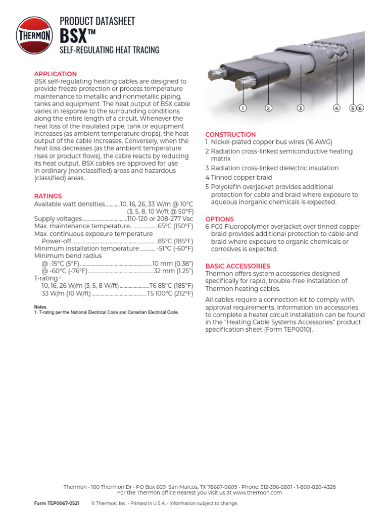 TEP0067 BSX Spec | PDF
