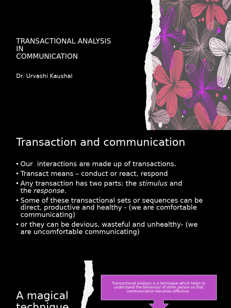 Transactional Analysis | PDF