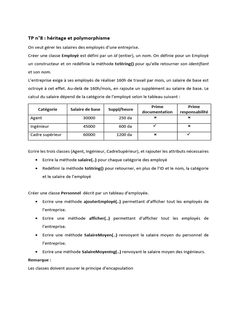 TP n° 8 employe_héritage | PDF