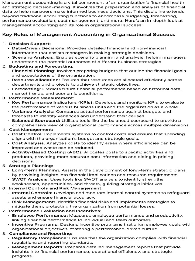 Management Accounting | PDF
