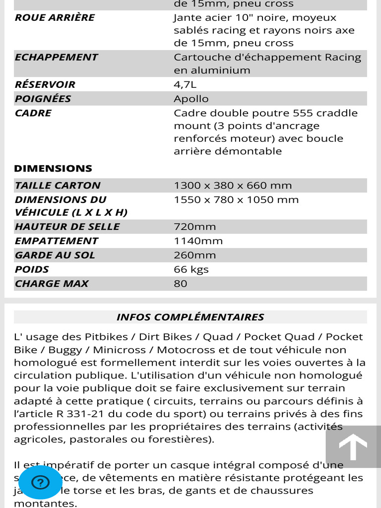 Dirt Bike SMX RFZ Rookie 110cc Semi-Auto 2024 Smallmx - Dirt Bike, Pit ...
