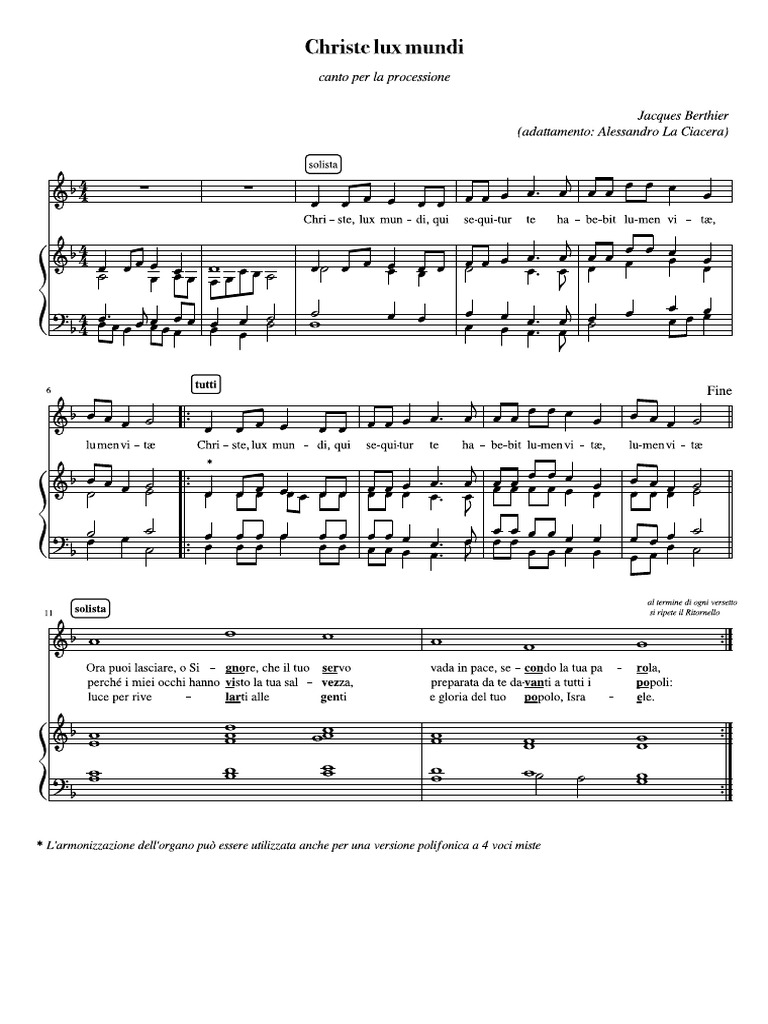 Christe Lux Mundi | PDF