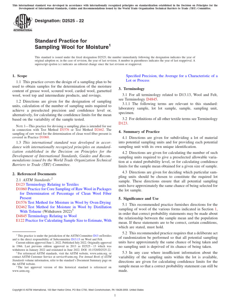 Astm D2525-22 | PDF