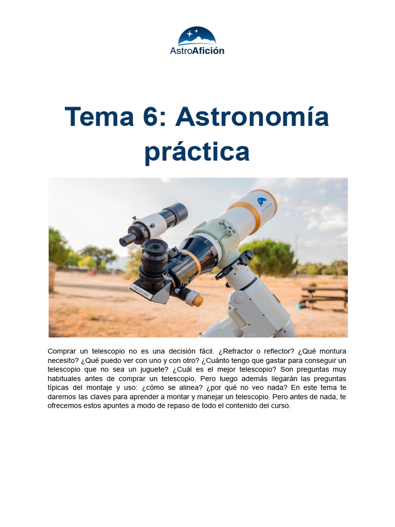 Tema 6 - Astronomia Practica | PDF