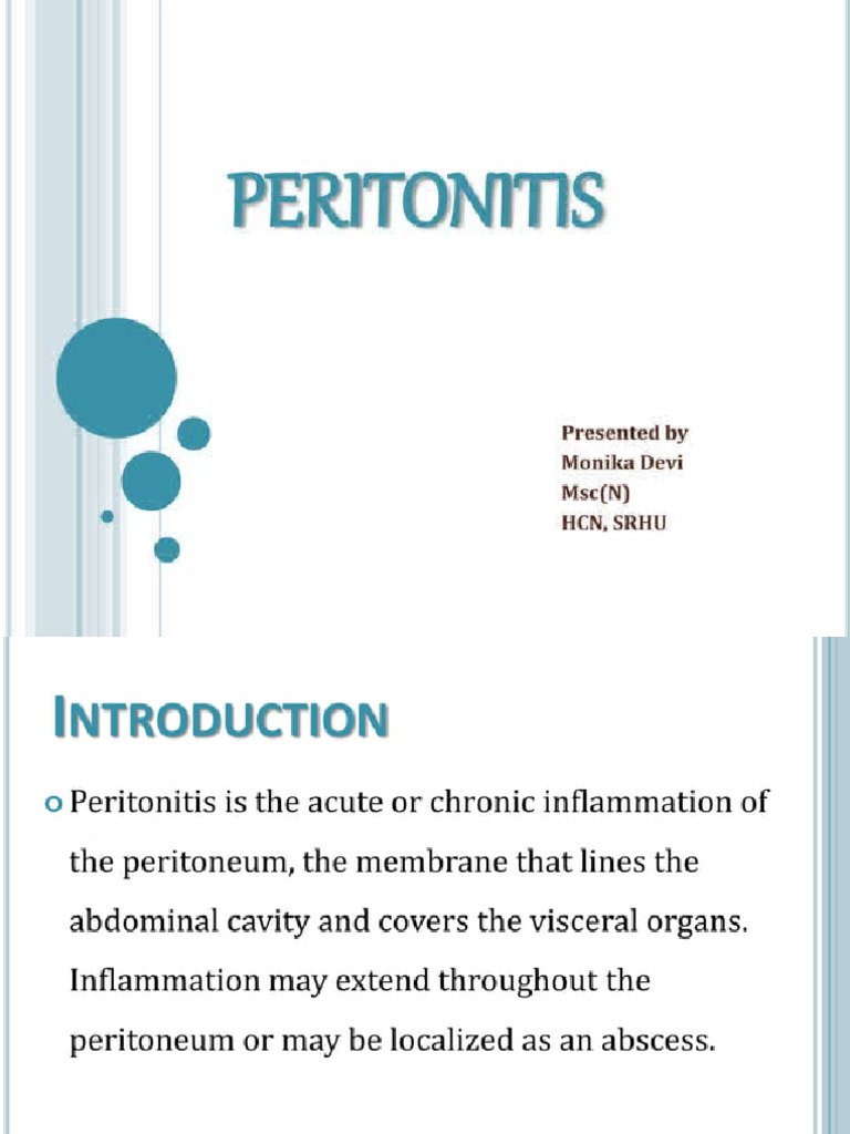 Peritonitis 171118080 171118080 | PDF