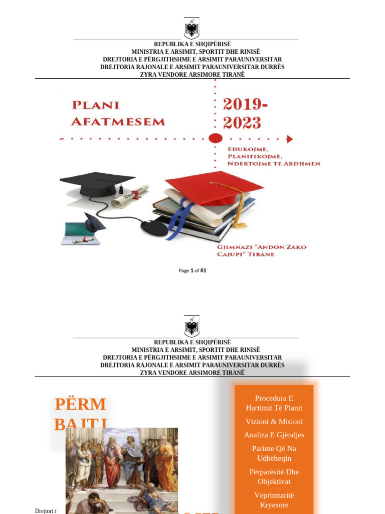 Plani Afatmesem 2019-2023 | PDF