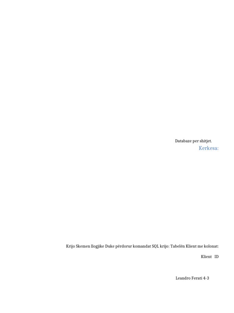Skema Logjike SQL Me Tabela | PDF