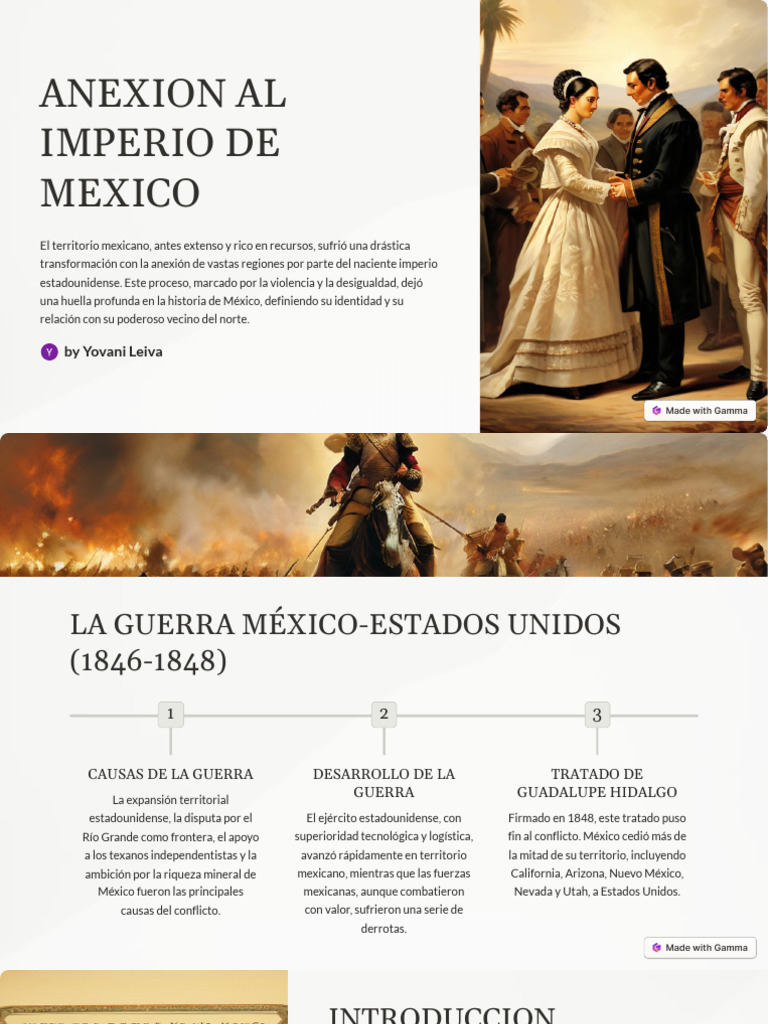 Anexion Al Imperio de Mexico | PDF | México | Los Estados Unidos