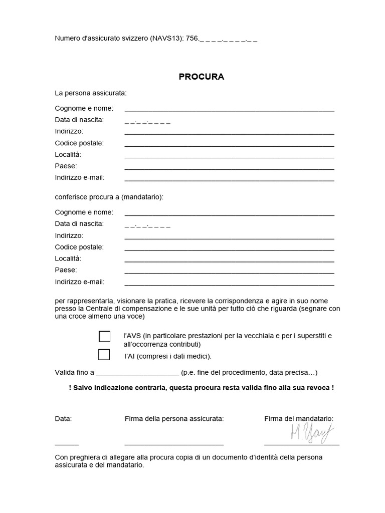 Formulaire Procuration IT NEW | PDF