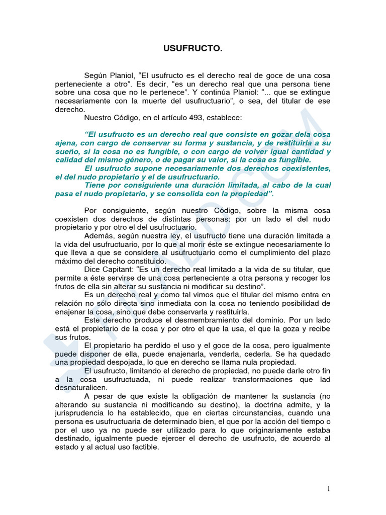 Usufructo | PDF