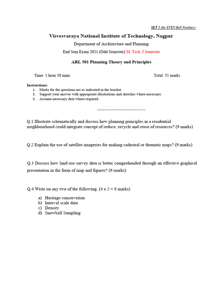 VSA - QP ARL501 Even - Moderated | PDF