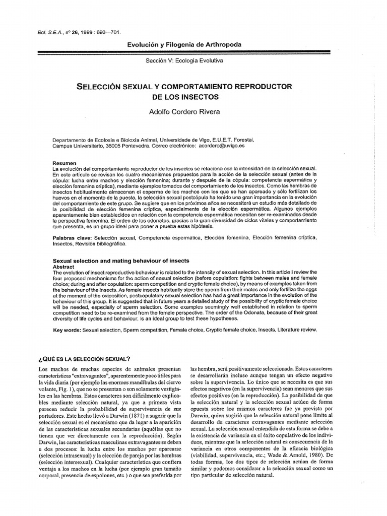seleccion sexual | PDF
