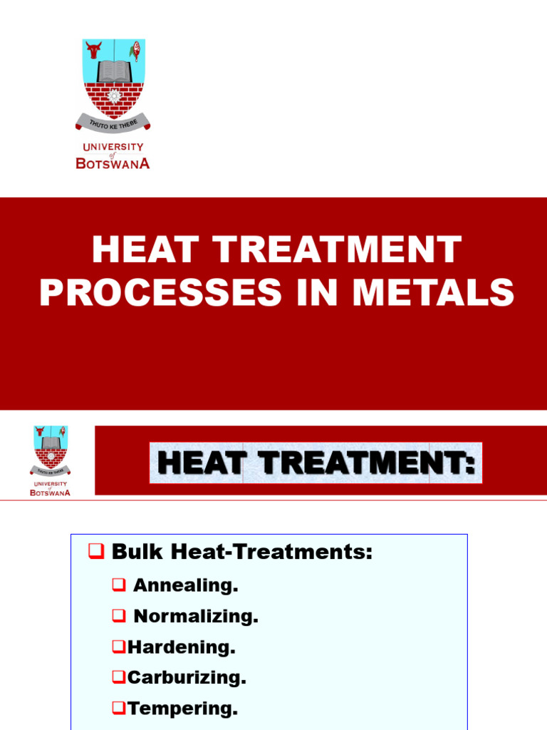 Lec #5 - MMB312-332 - Heat Treatment in Metals - 2024 | PDF