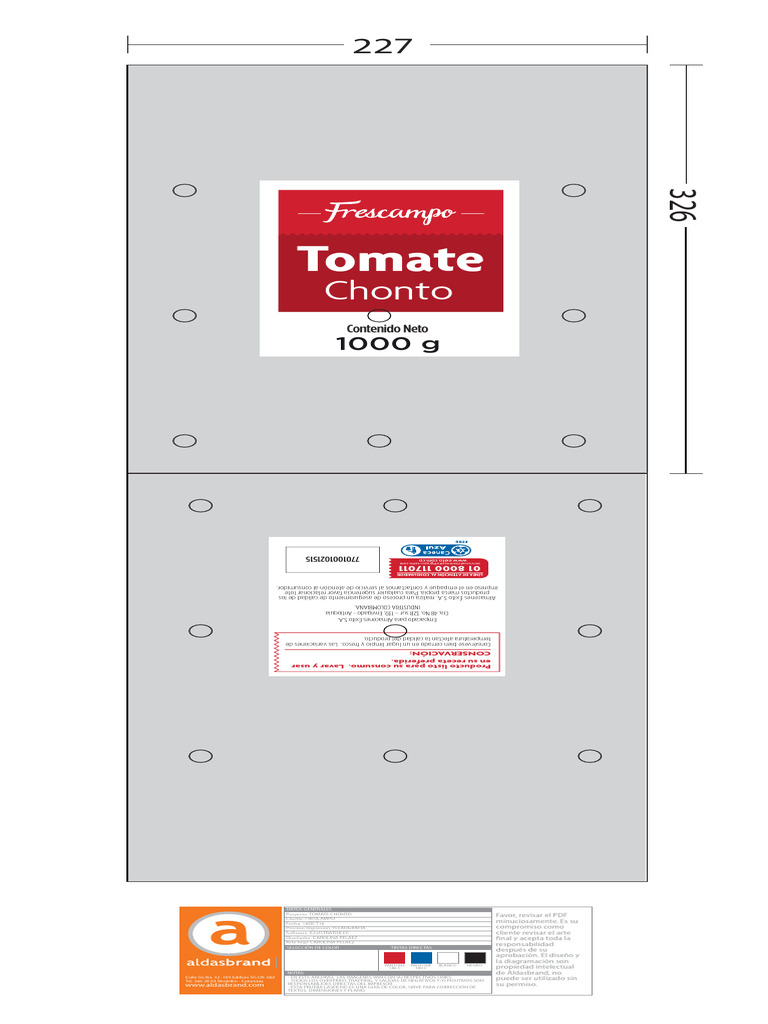 18oct17 BL Tomate Chonto Frescampo | PDF