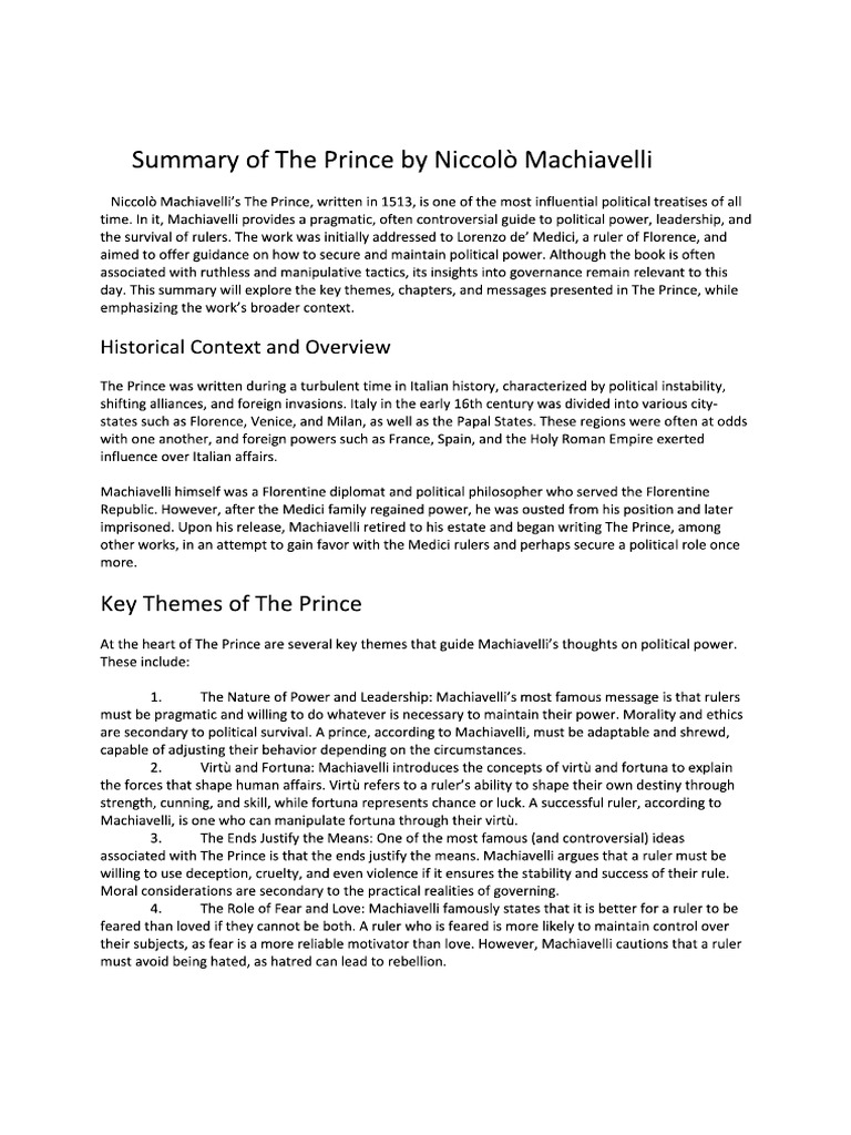 Review of The Prince | PDF