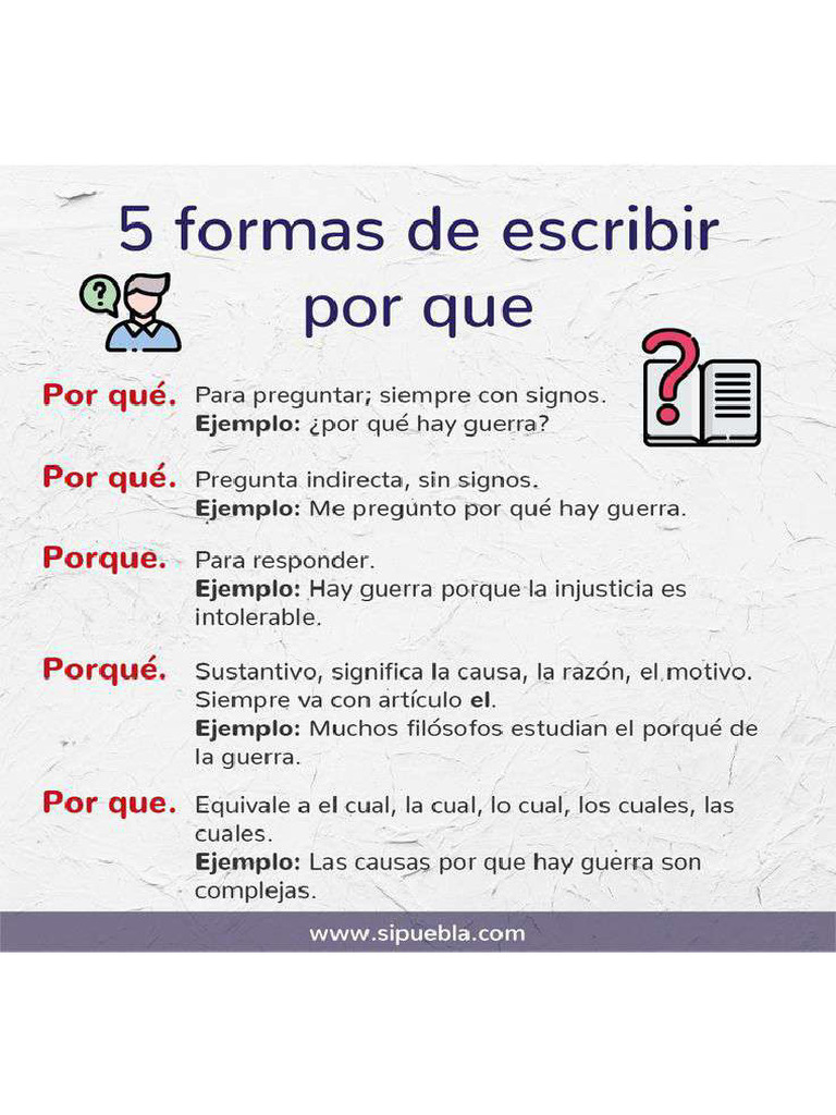5 formas de escribir por que | PDF
