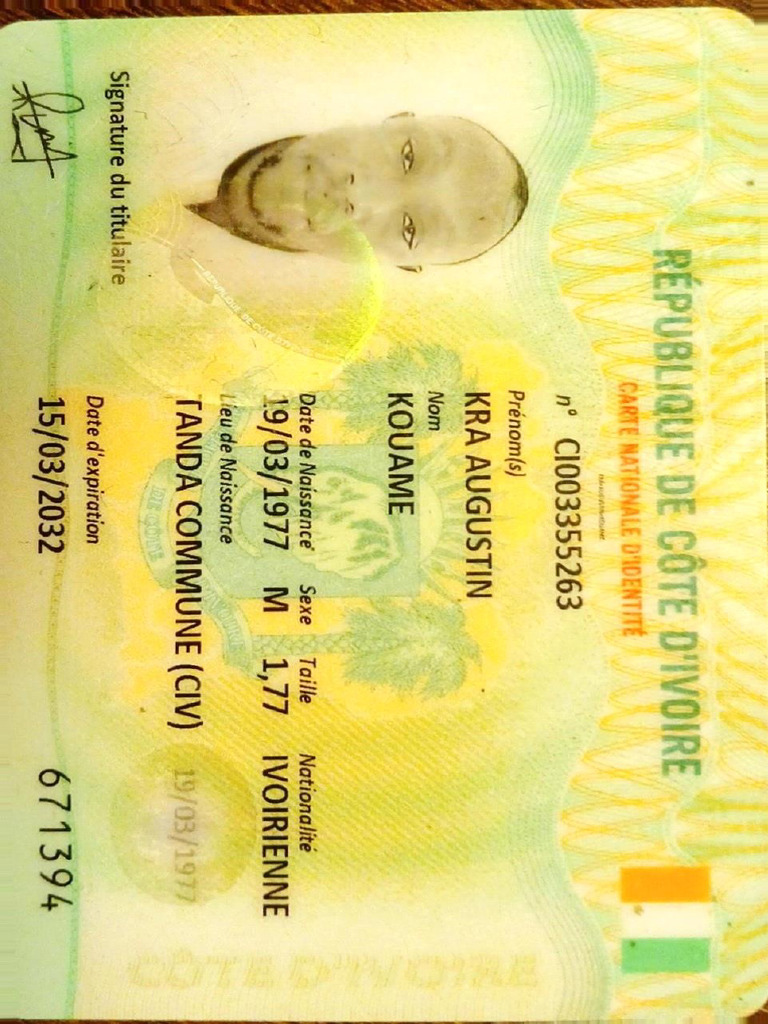 Carte Nationale d’Identité (CNI) | PDF