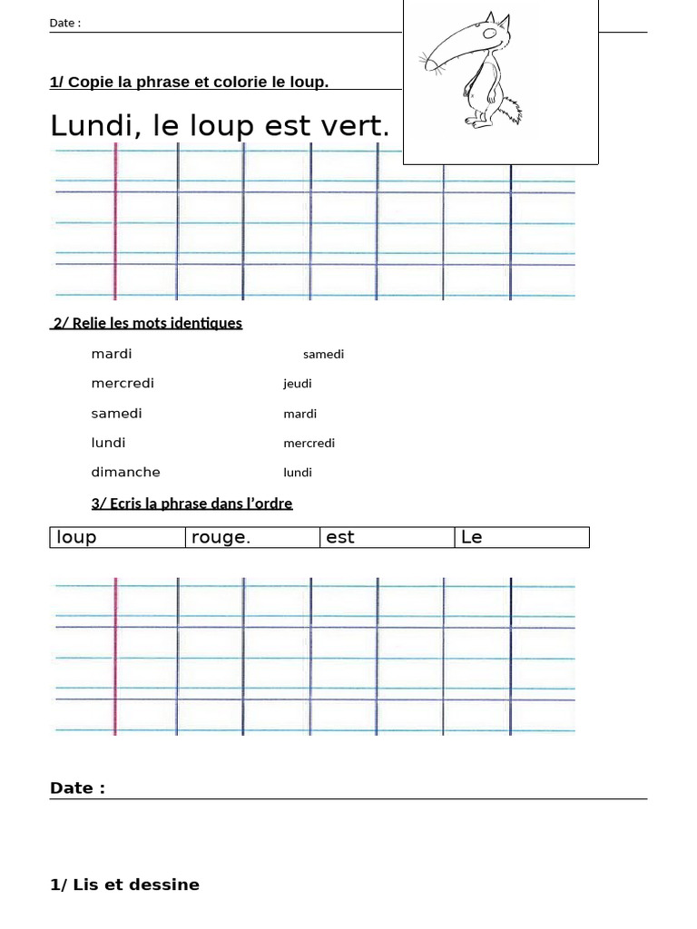 Le Loup Qui Exercices | PDF