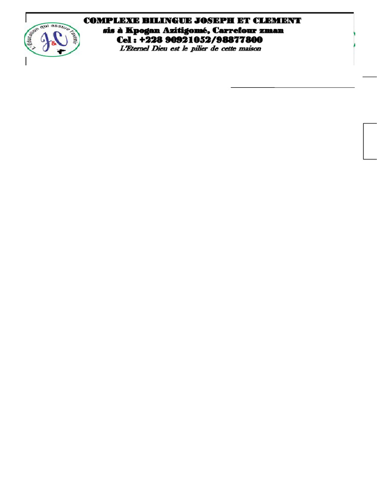 Entete Joseph Clément | PDF