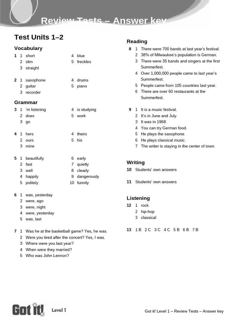 got_it_1_review_tests_answer_key | PDF