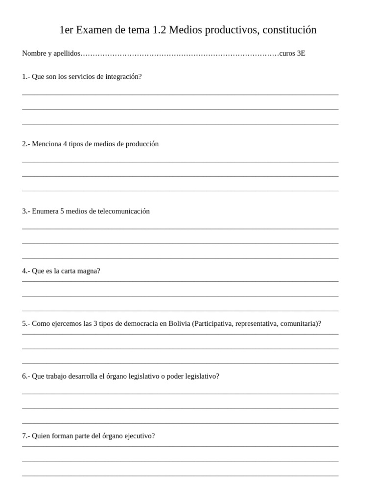 1er Examen de Tema Medios Proc, Telecom | PDF