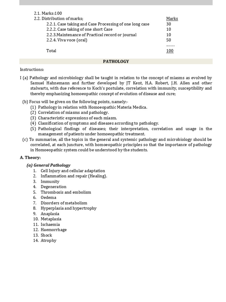2nd - BHMS - Syllabus | PDF