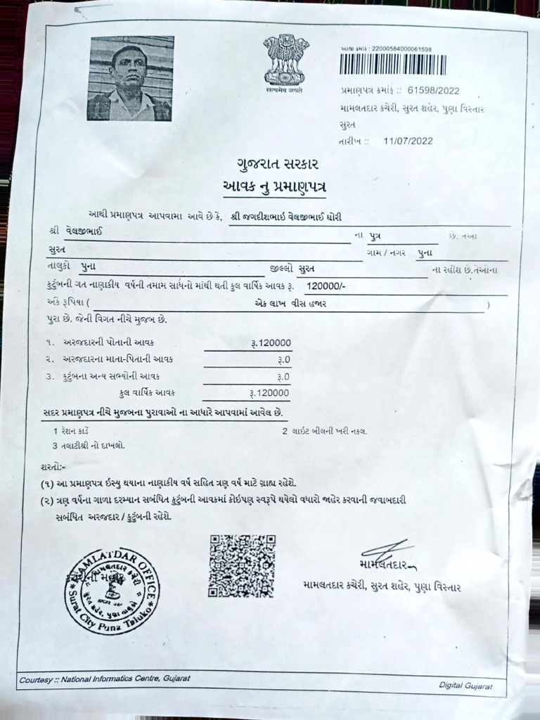 Income Certificate | PDF