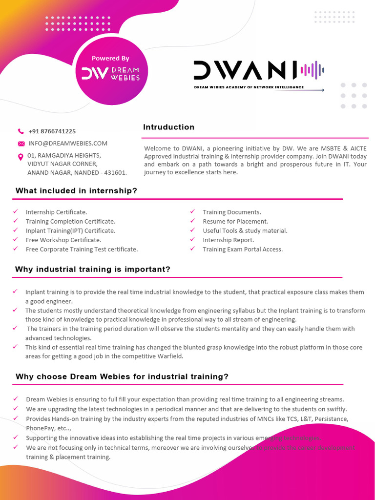 DWANI Industrial Training 24 | PDF