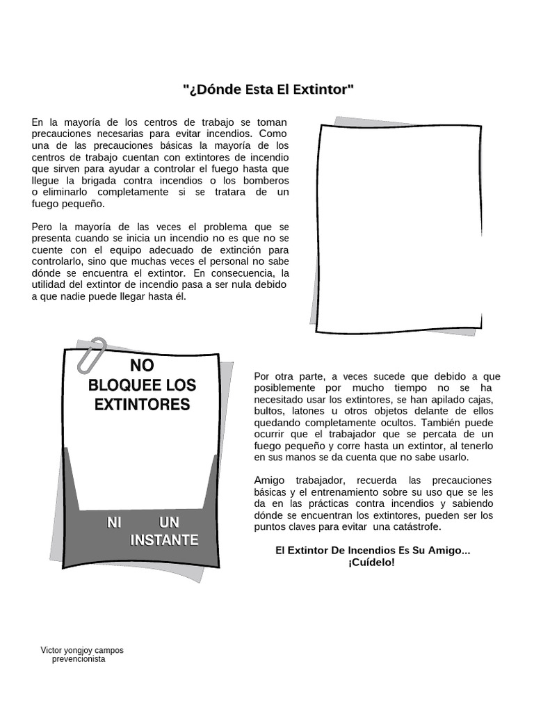 Charla de 5 Minutos Donde Esta El Extintor | PDF