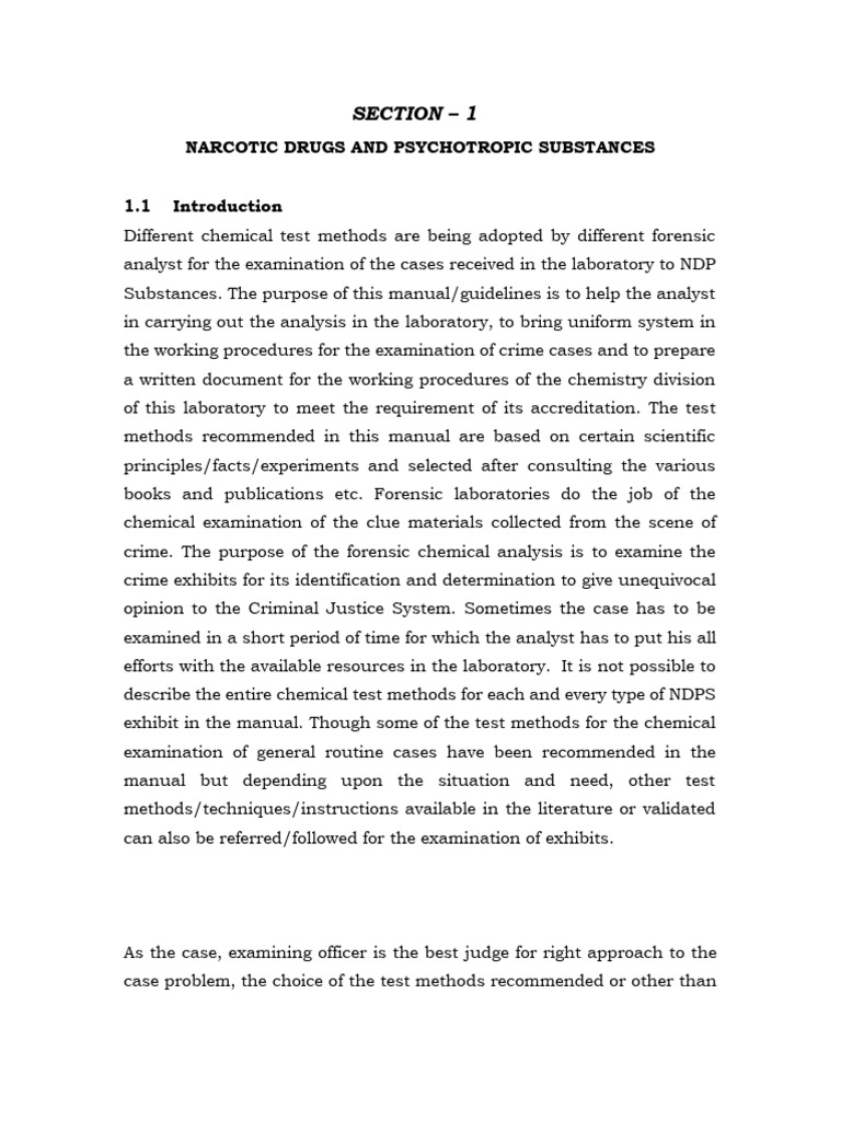 Narcotics Manual | PDF