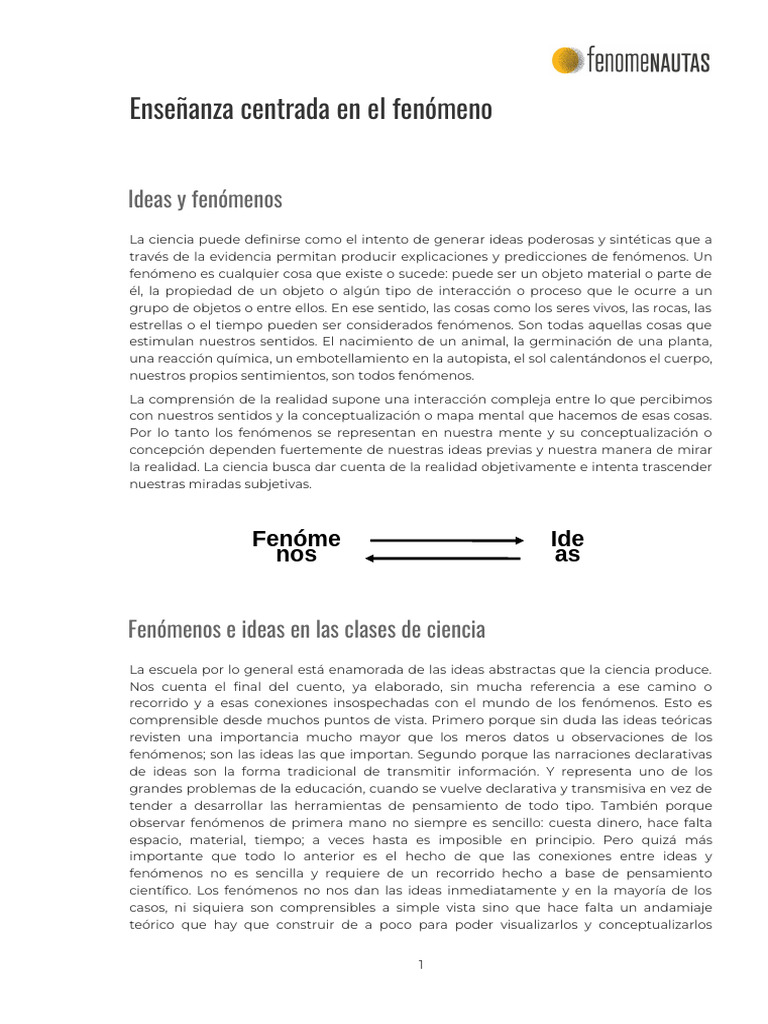 Enseñanza Basada en El Fenómeno | PDF