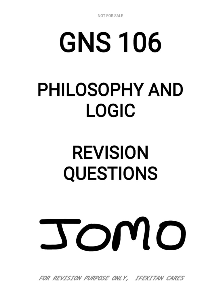 GNS 106 - Revision Questions and Answer | PDF