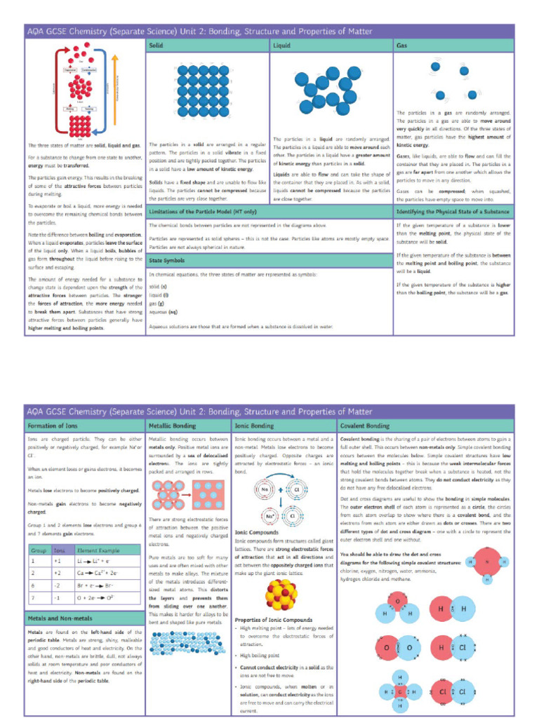 Bonding, Structure and properties of matter | PDF