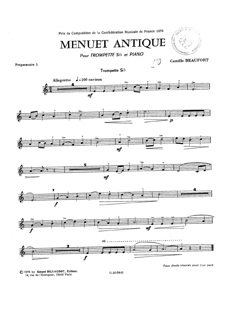 Beaufort, C. - Menuet Antique | PDF