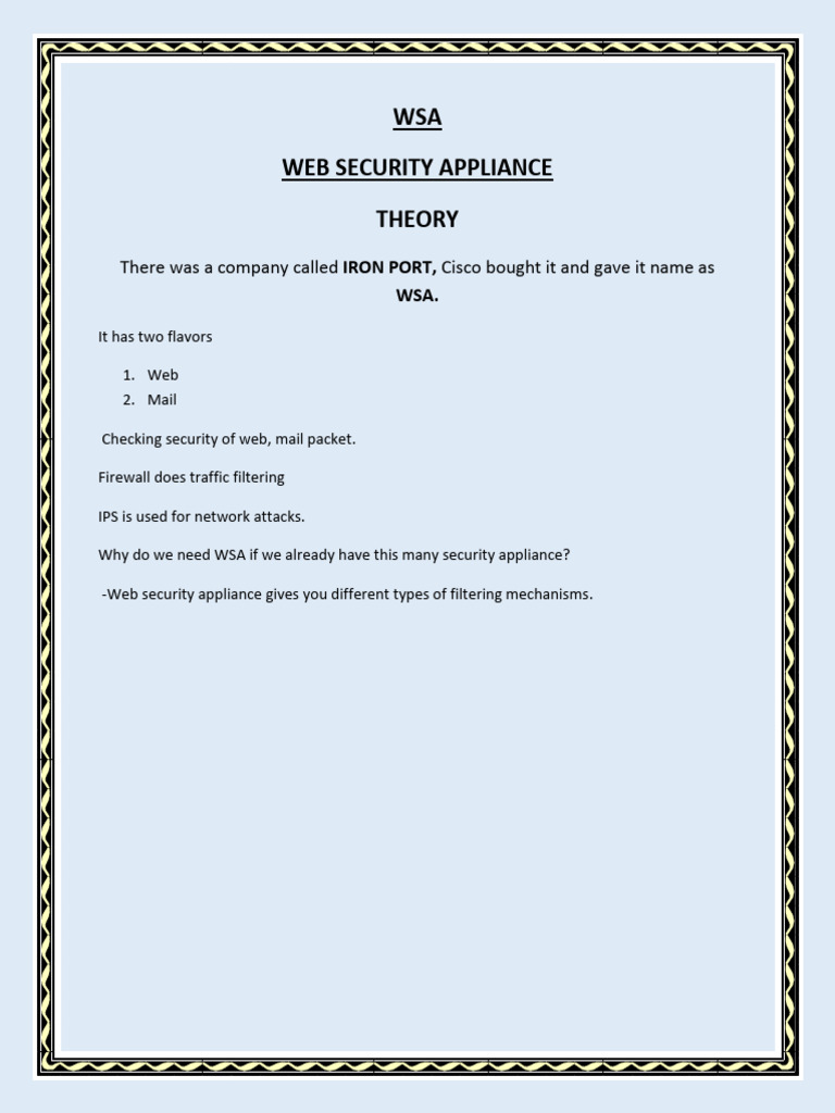 Wsa Document | PDF
