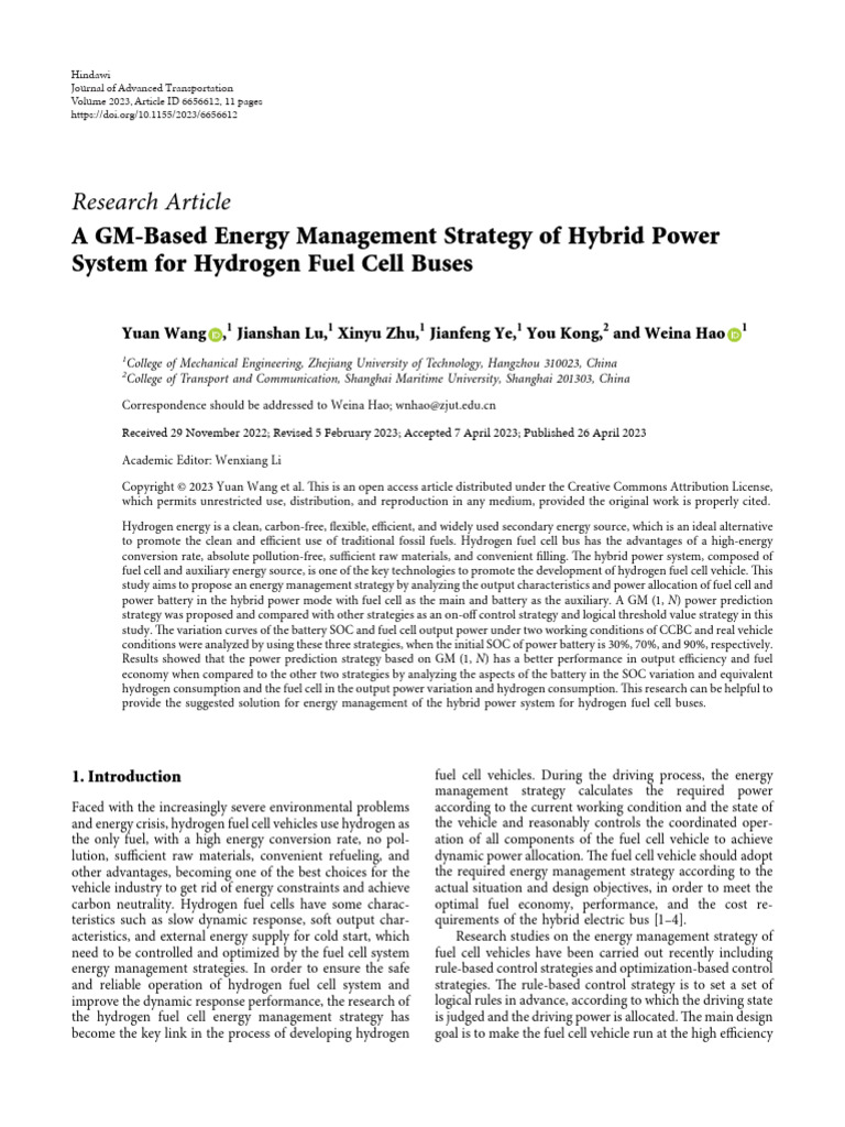 A GM-Based Energy Management Strategy of Hybrid Po | PDF | Mathematical Optimization | Computers