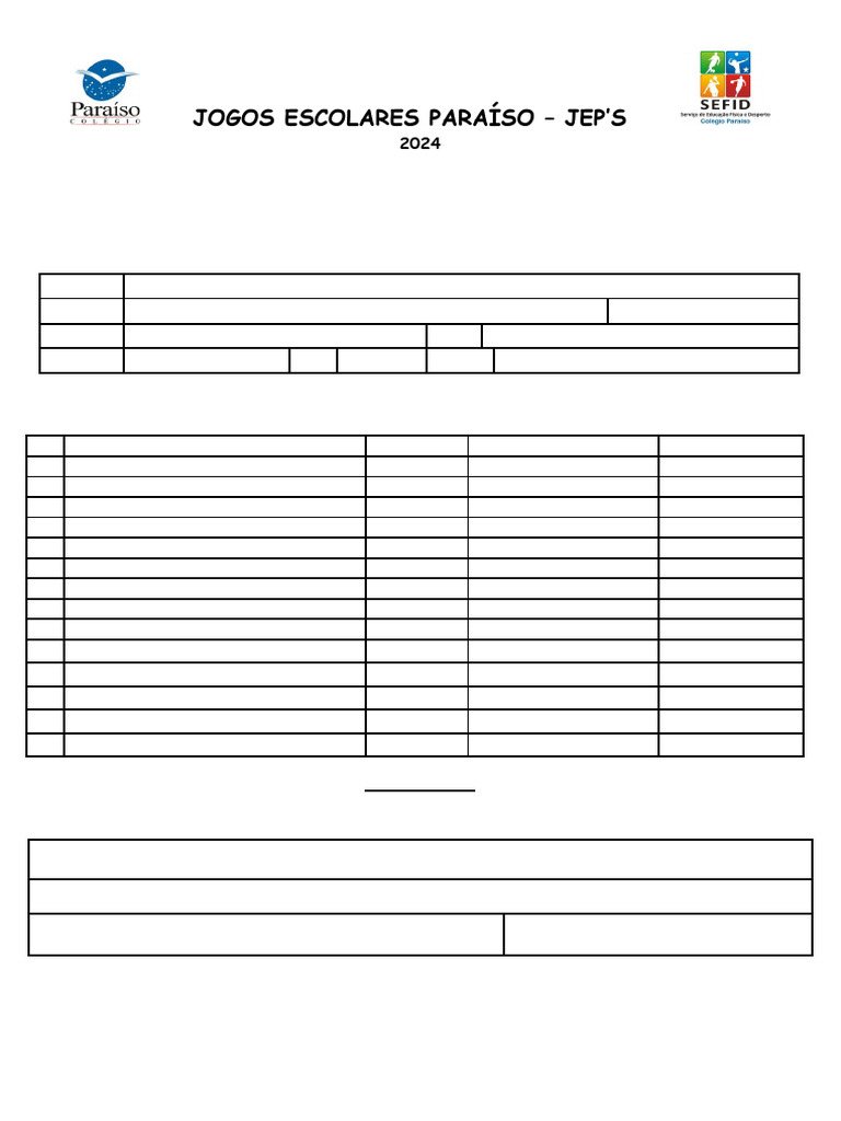 FICHA DE INSCRIÇÃO jeps 24 | PDF FICHA DE INSCRIÇÃO jeps 24 | PDF