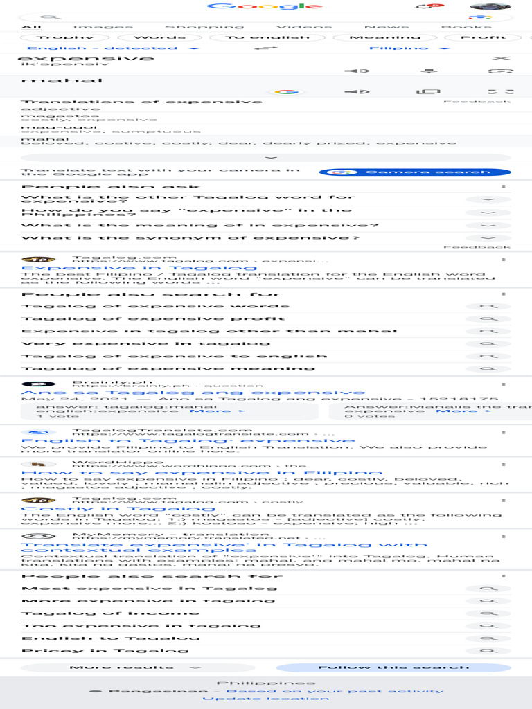 Tagalog of Expensive - Google Search | PDF | Tagalog Language | Career ...