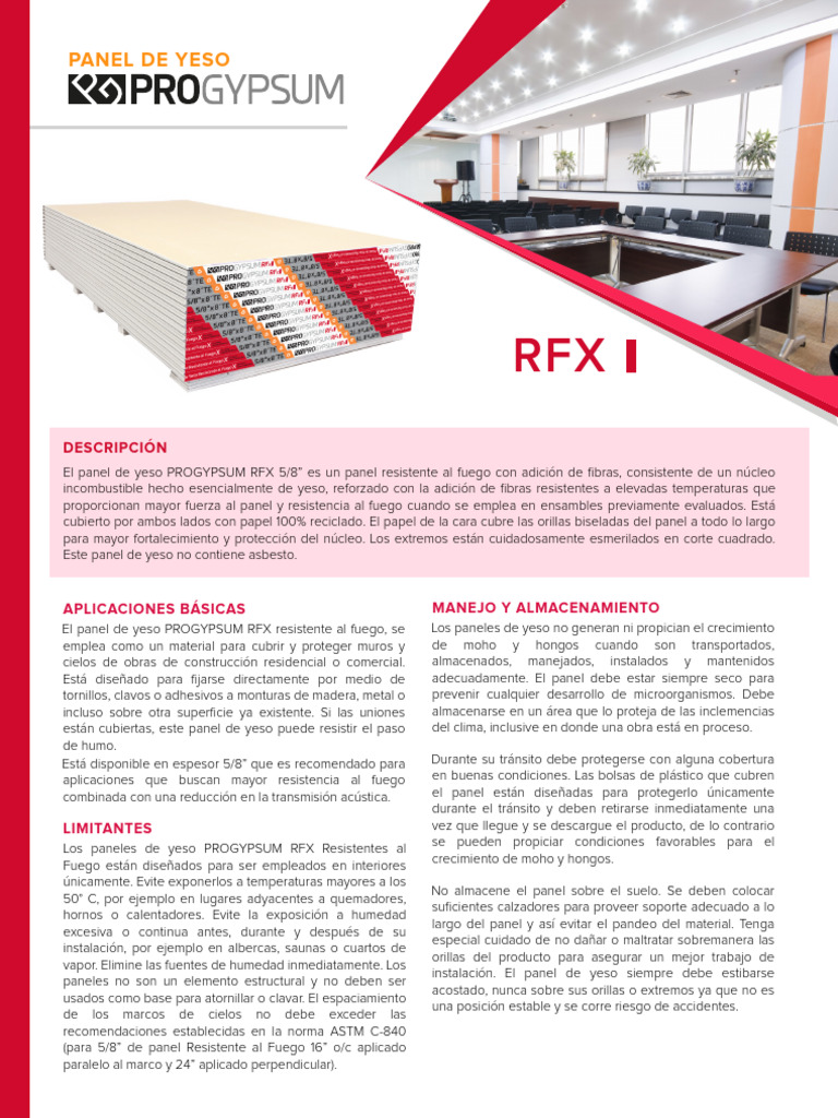 Ficha+Pro+Gypsum+RFX | PDF