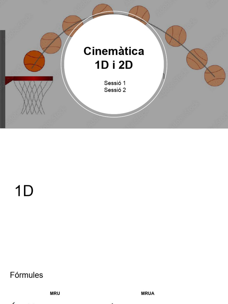 1.2 Cinemàtica 1D I 2D | PDF