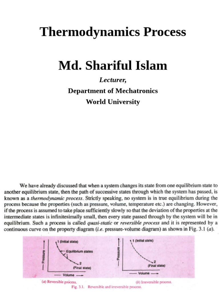 Thermodynamics Process | PDF